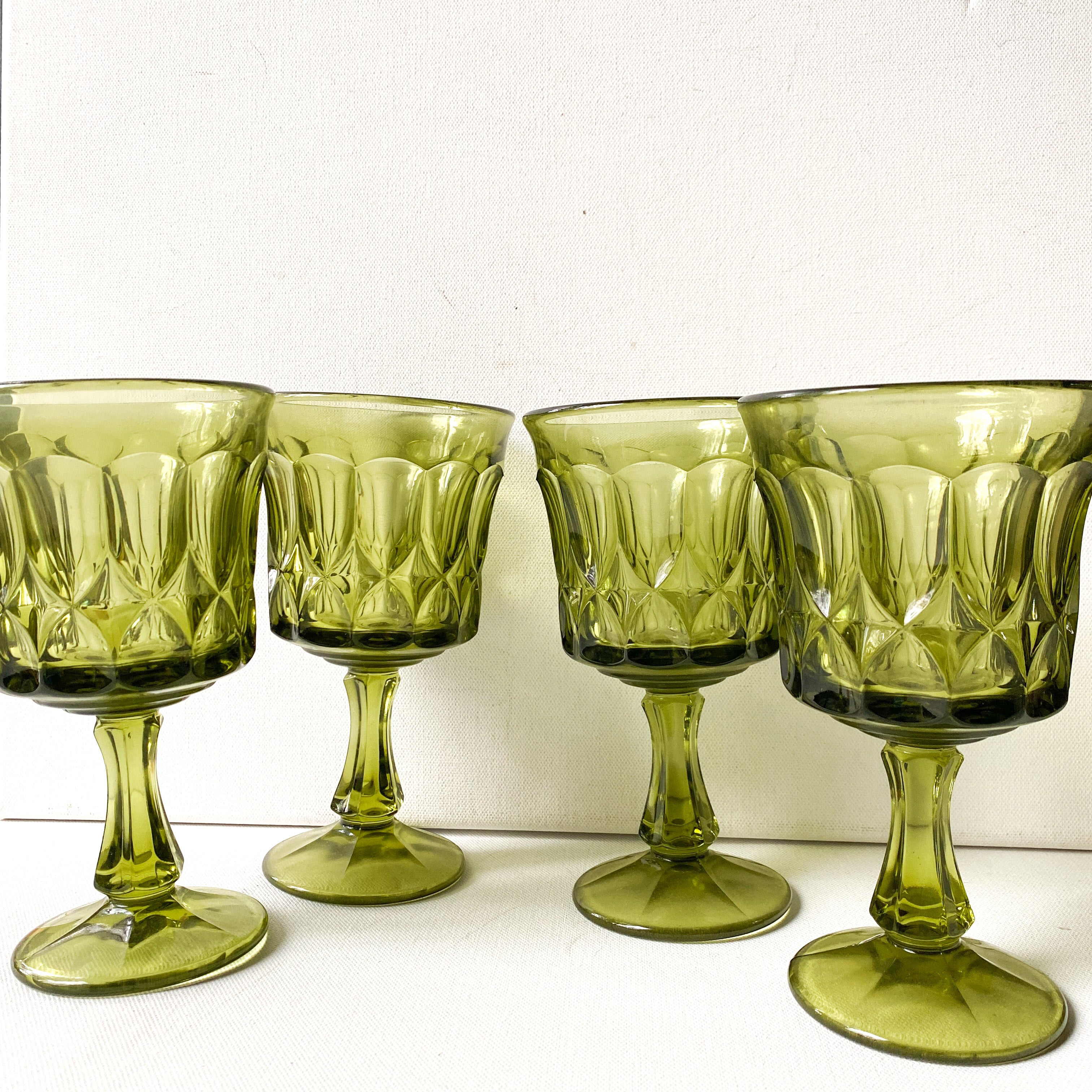 Vintage Green Goblets