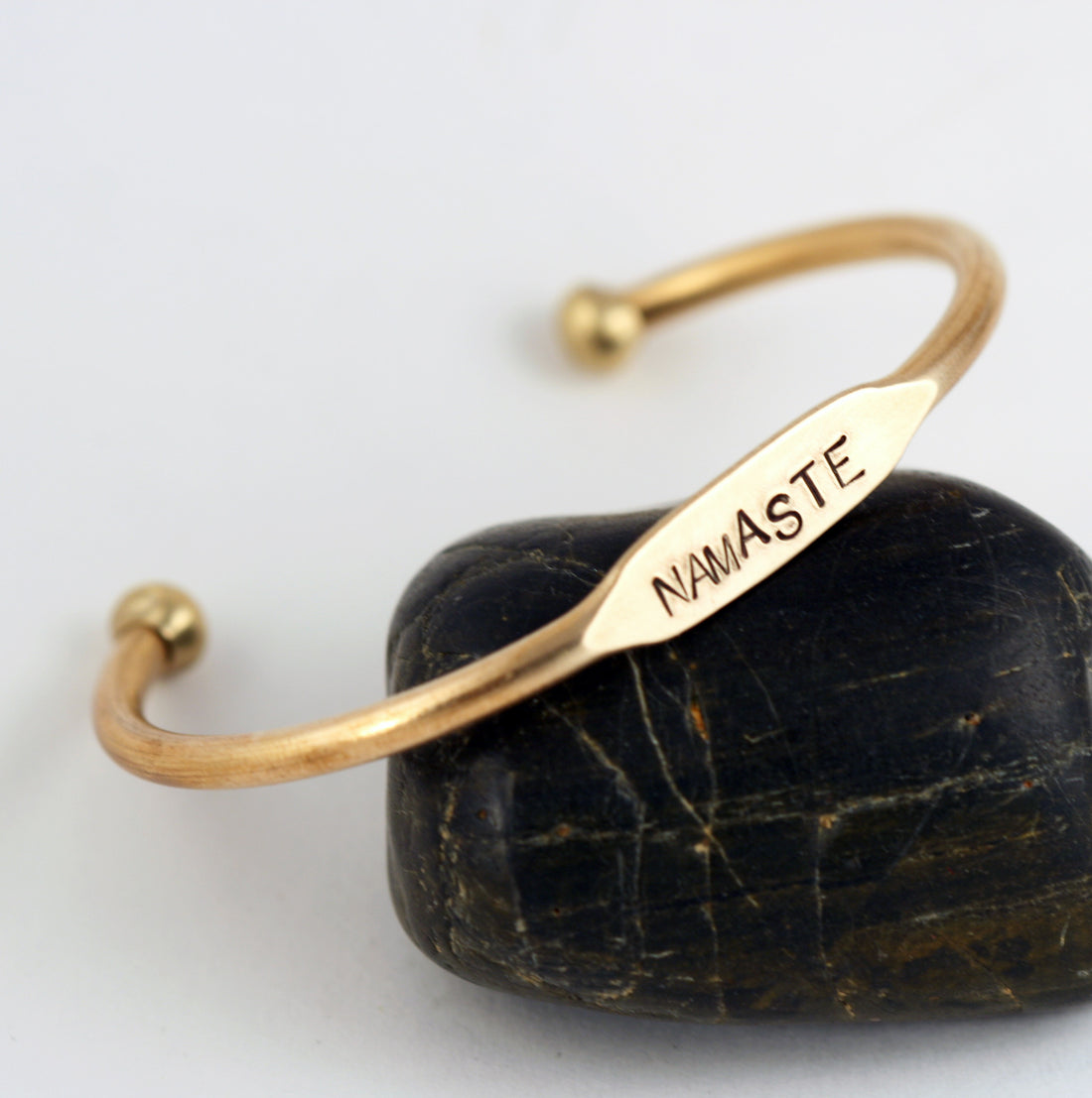 Namaste Brass Cuff Bracelet – valerietylercollection